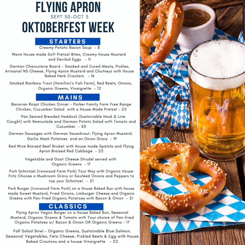 oktoberfest week flying apron | Taste of Nova Scotia